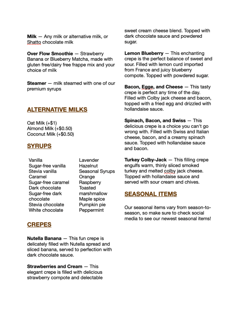 Home - Over Flow Coffee House